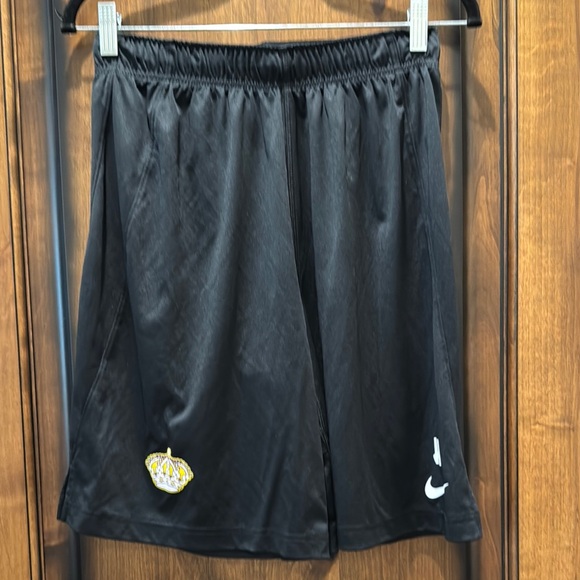 Nike | Shorts | Black Athletic Shorts With Crown And Swoosh Logo | Poshmark